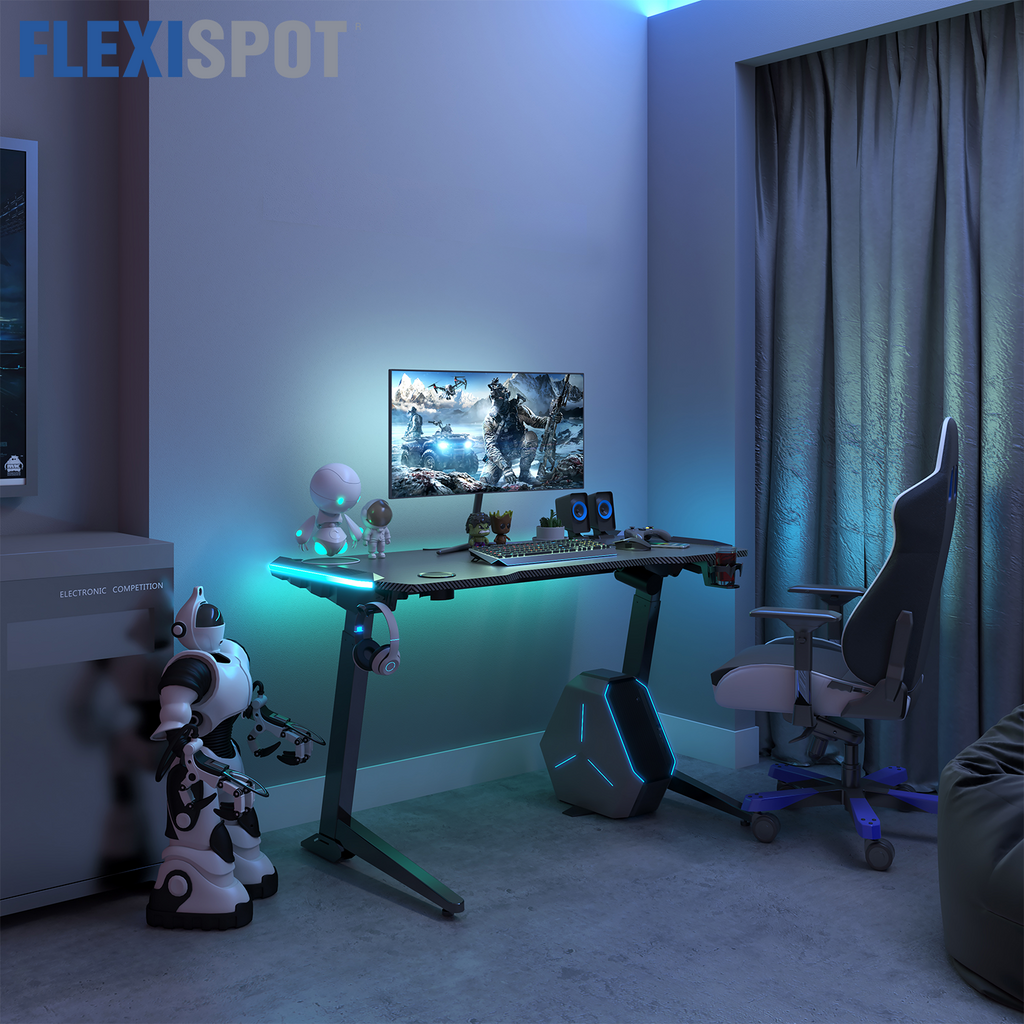 Flexispot Gaming Deluxe Adjustable Standing Desk (2 Years Limited Warr