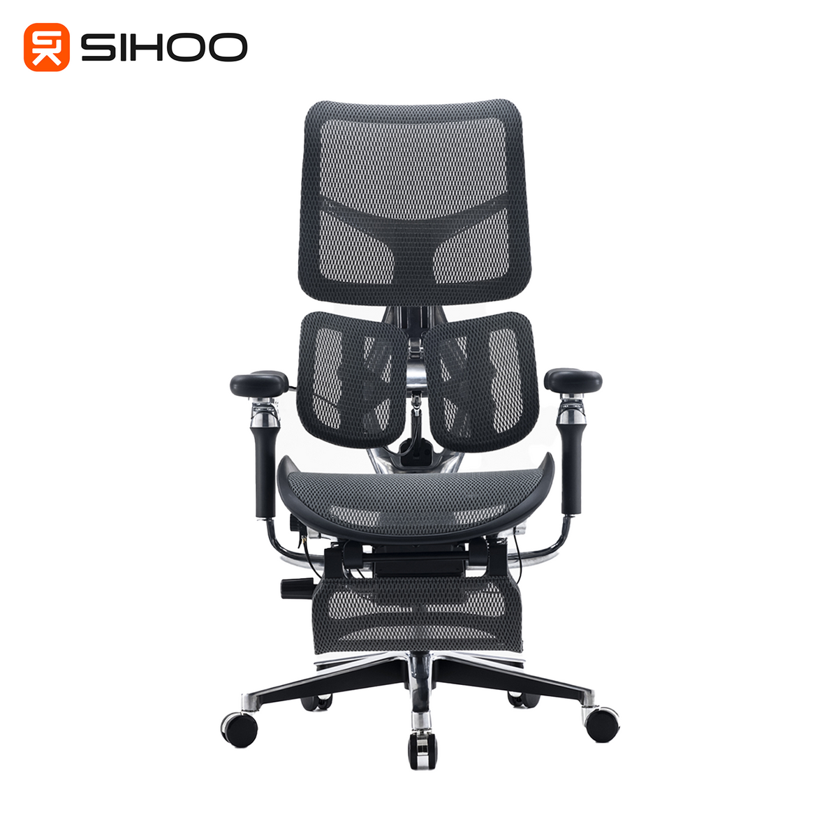 Sihoo Doro S300 Dark Grey Mesh Black Frame Ergonomic Office Chair with