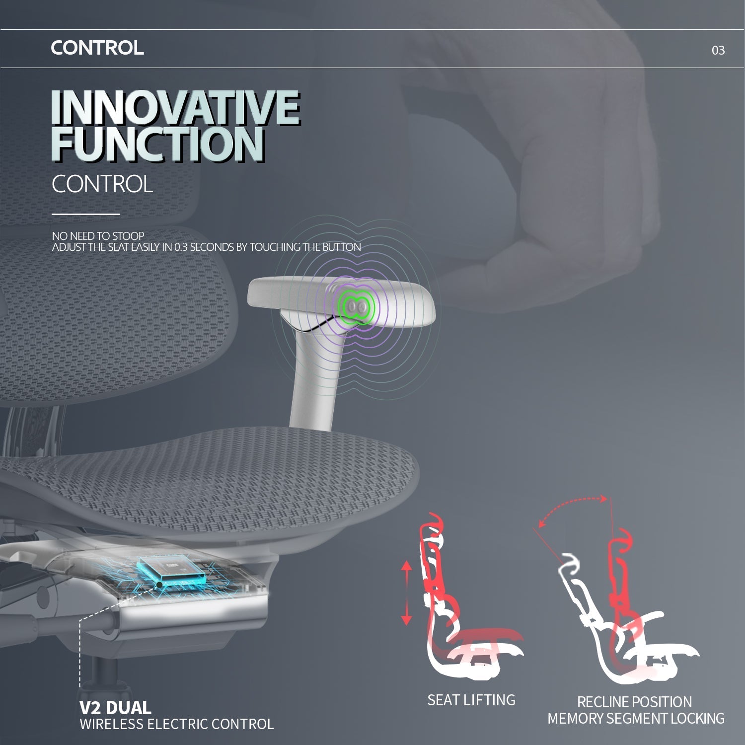 Ergohuman Luxury 2 Matrex USA Patent Mesh Ergonomic Office Chair (with